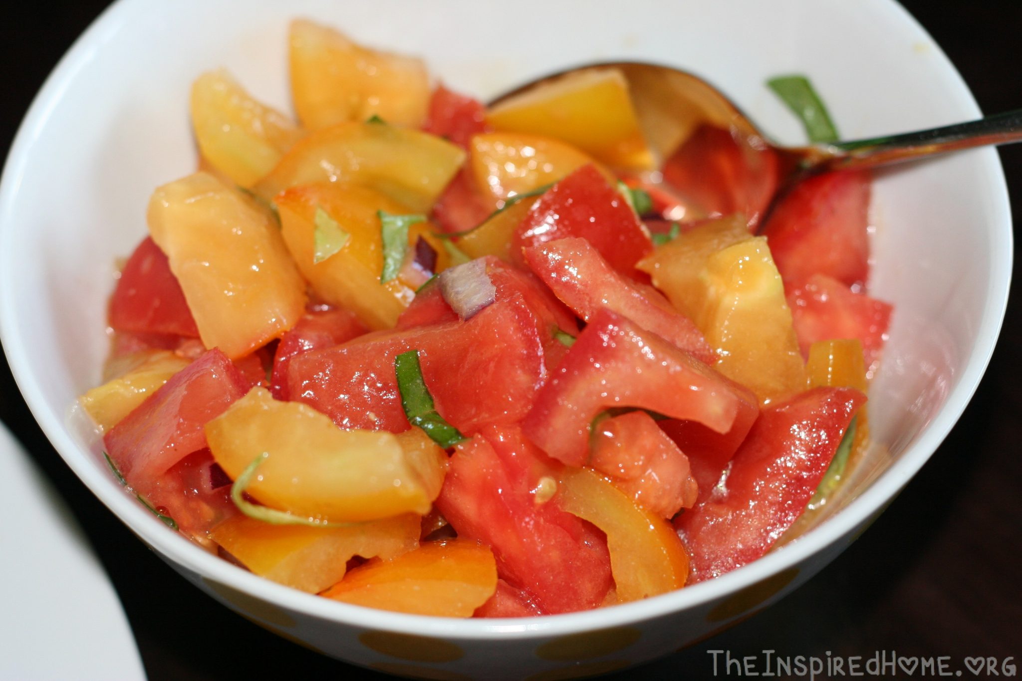 Super Simple Tomato Salad • The Inspired Home