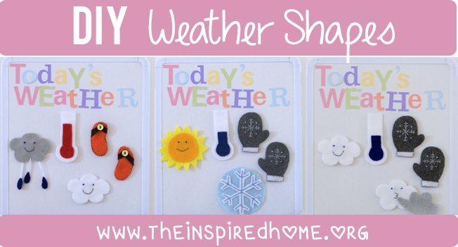 DIY Felt Weather Board with FREE Printable Weather Shapes