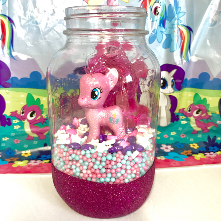 My Little Pony Mason Jar Centerpiece